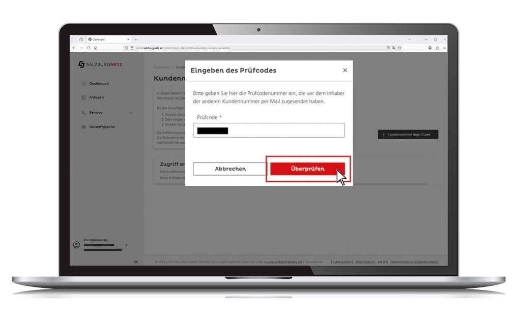 Kundennummer verknüpfen - Salzburg Netz GmbH